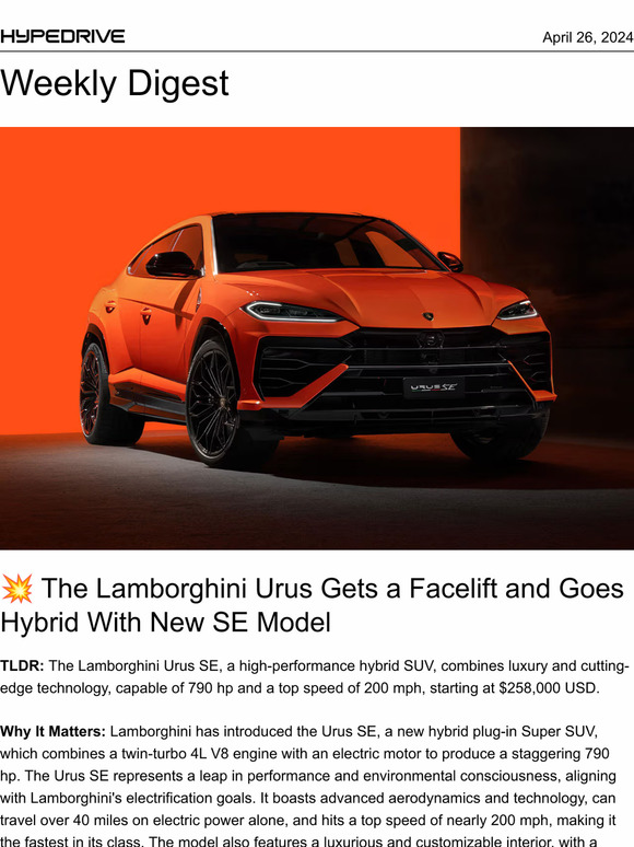 Hypebeast: Lamborghini Urus Gets New Look and Two Engines 💥 | Milled