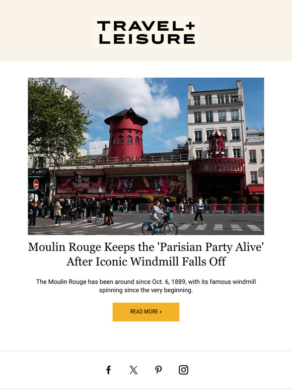 Travel + Leisure: The Iconic Windmill Sails on the Moulin Rouge in ...