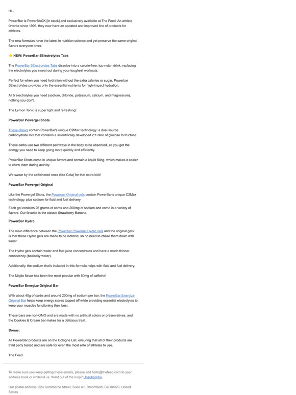 The Feed: Get Ready to Power Up! PowerBar is Back and Exclusively ...