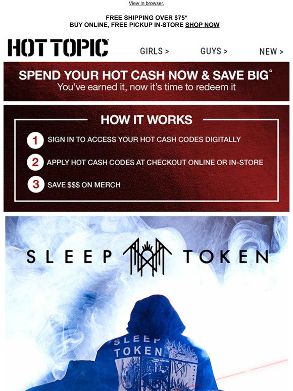 Hot Topic: Summoning all Sleep Token fans 🎤 New merch inside | Milled