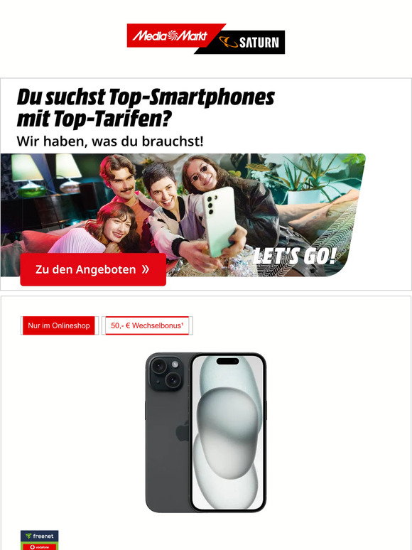 Saturn: Top-Tarife zu deinem neuen Smartphone | Milled