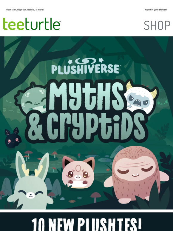 TeeTurtle: New Myths & Cryptids plushies! 👀 🐾 | Milled