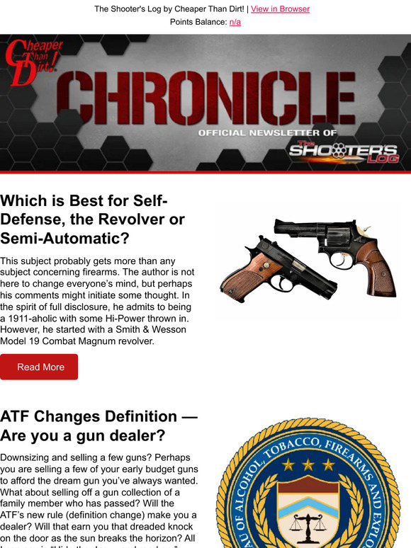 Cheaper Than Dirt: Revolver or Semi-Auto for Self-Defense? ATF Changes ...