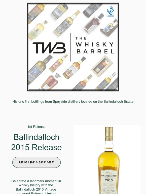 The Whisky Barrel: Your First Look: Ballindalloch's Newest Whisky ...