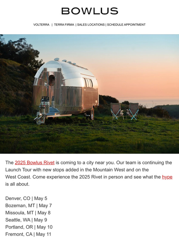 Bowlus: See The 2025 Bowlus Rivet In Person | Milled