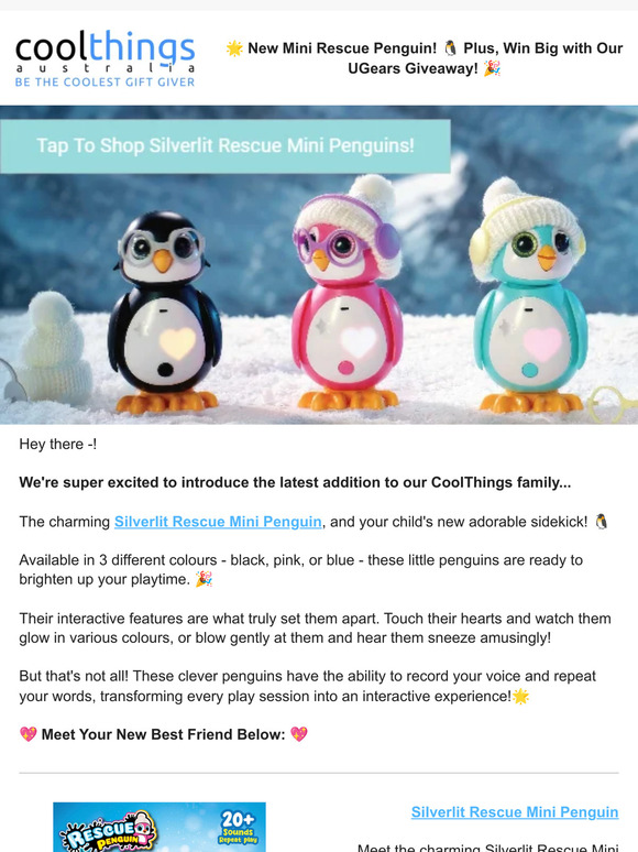 CoolThings: 🎉 New Playmate Alert! Meet the Mini Rescue Penguin! | Milled