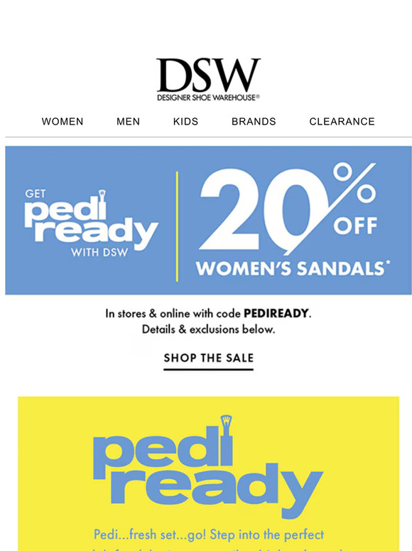DSW: 20% off Pedi-Ready sandals >>> | Milled