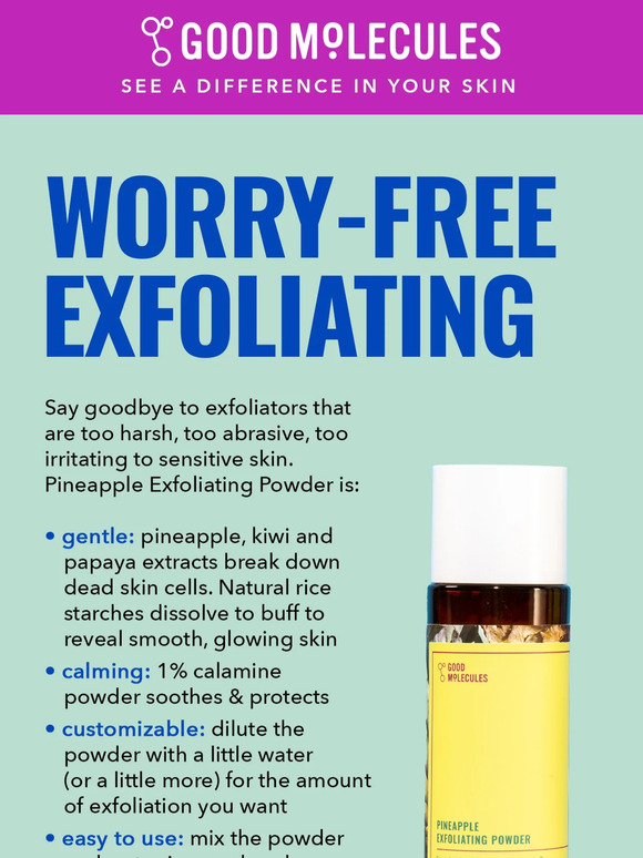 Good Molecules: exfoliating for all skin types (even sensitive) 🍍 | Milled