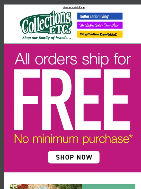 Collections Etc.: Shop with Ease: Free Shipping on All Orders | Milled