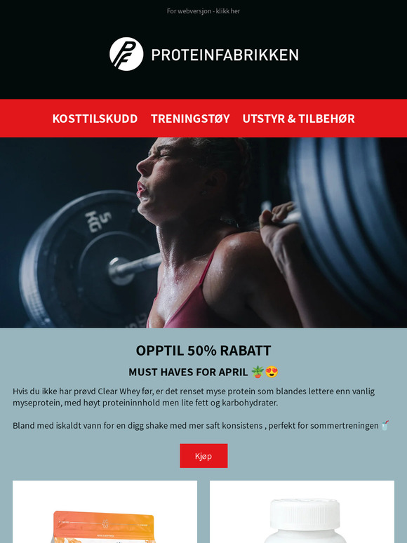 Proteinfabrikken: Clear Whey, turkesterone og mye mer på kampanje i april! | Milled