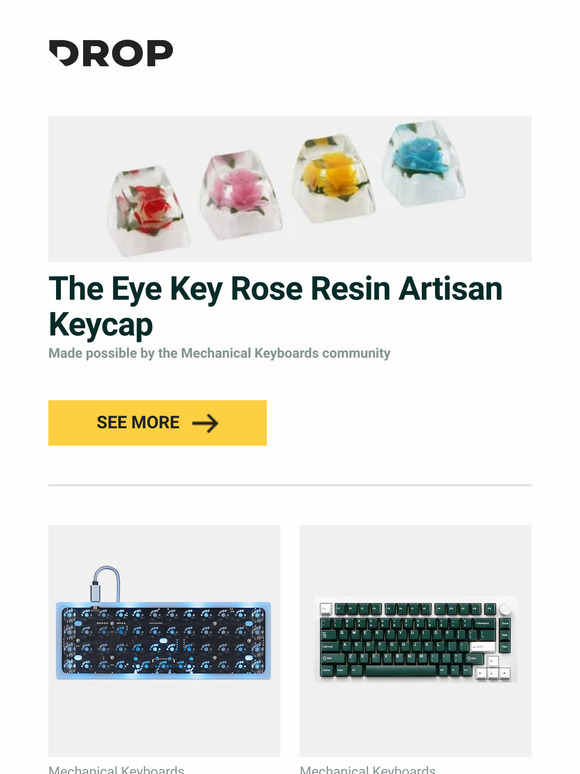Drop: The Eye Key Rose Resin Artisan Keycap, Drop + OLKB Planck ... Drop: The Eye Key Rose Resin Artisan Keycap, Drop + OLKB Planck ...