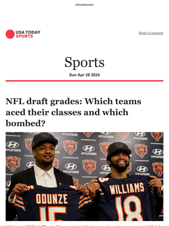 USA TODAY: NFL draft grades: Who aced their classes, who bombed? | Milled
