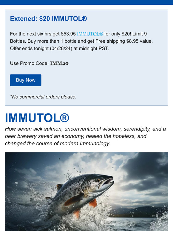 IMMUNOCORP: $20 IMMUTOL®—Ends Soon | Milled