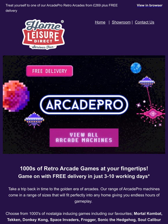 Home Leisure Direct: Get Your Game Face On: Play 1000s of Retro Arcade ...