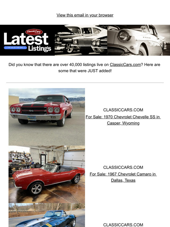 ClassicCars: Speed through these listings to find your classic car ...