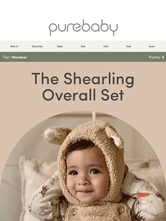 Purebaby: The Shearling Overall Set | Milled