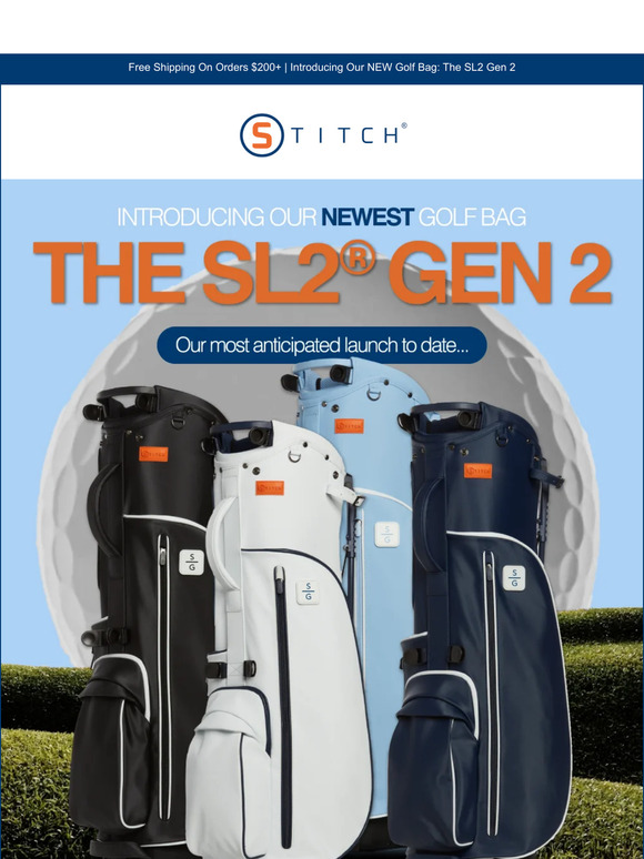 Stitch Golf: NEW | INTRODUCING THE SL2 GEN 2 GOLF BAG | Milled
