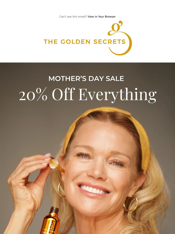 The Golden Secrets: Celebrate Mother's Day with 20% Off Everything! 💝 ...