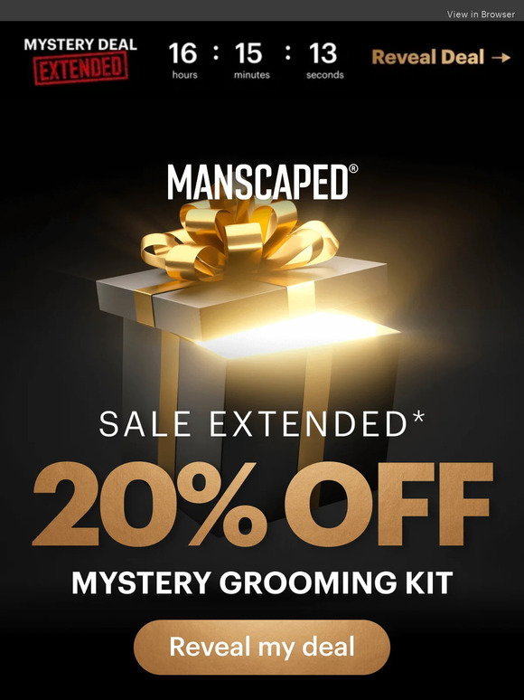 Manscaped: Your Mystery Deal has been extended 1 more day! | Milled