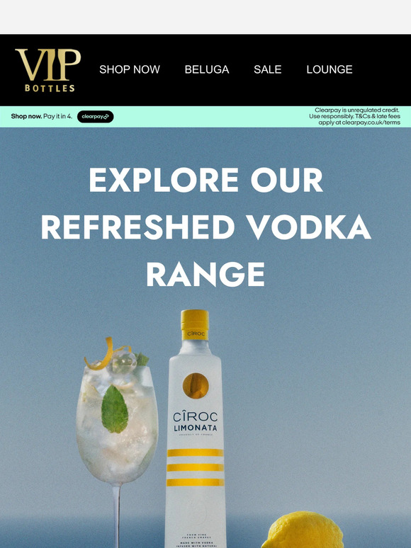 VIP Bottles: Explore Our Refreshed Vodka Range – Now Featuring Ciroc Limonata! 🍸🍋 | Milled
