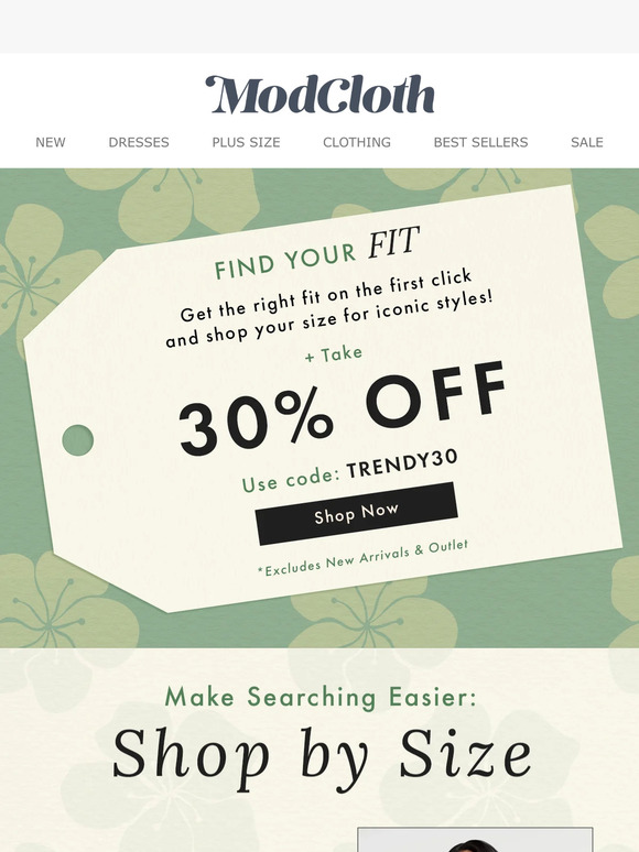 Modcloth: For you: early access to 50% off! 🎉 | Milled