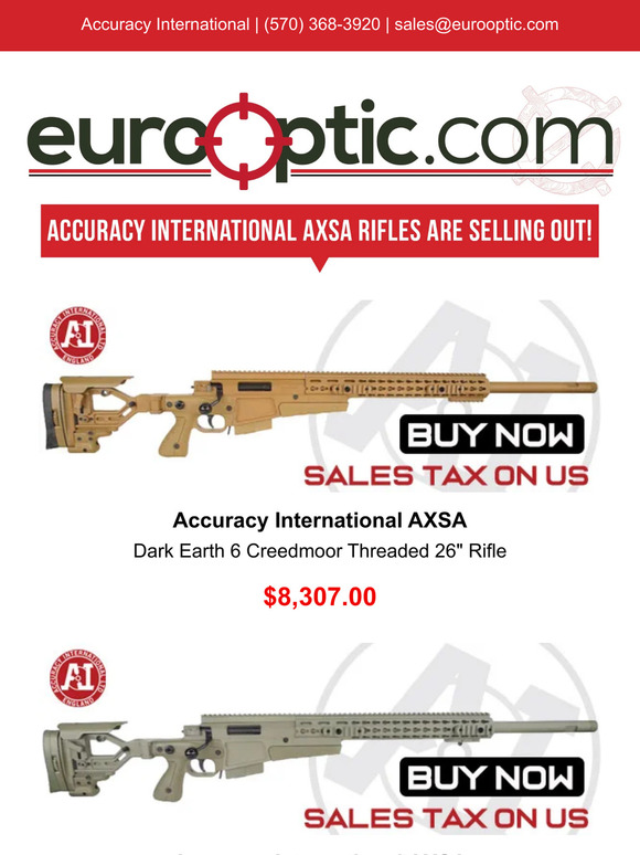 EuroOptic: LAST CHANCE: Accuracy International AXSA Rifles are Selling ...