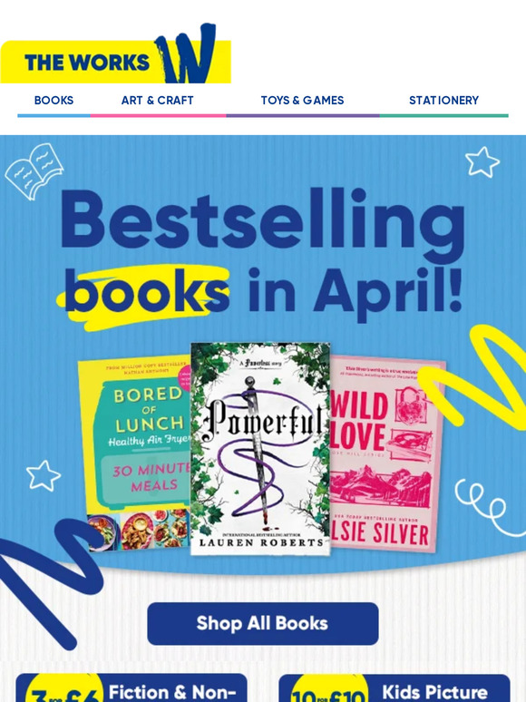 The Works: ⭐Top 10 bestselling books in April⭐ | Milled