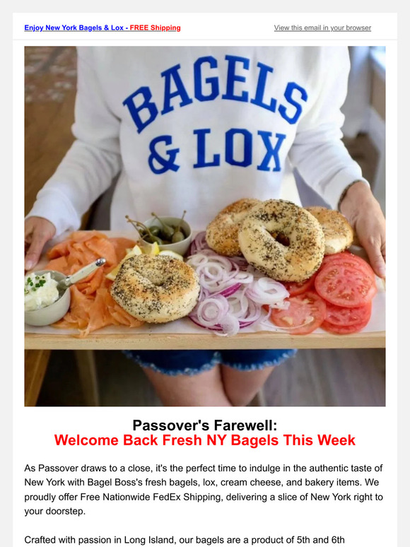 Bagel of the Month Club: Passover's Farewell: Welcome Back Fresh NY ...