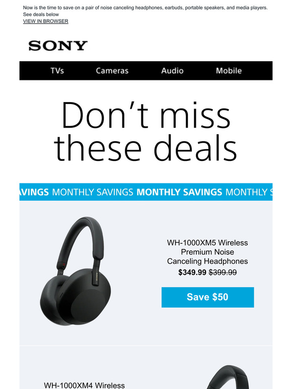 Sony Email Newsletters: Shop Sales, Discounts, and Coupon Codes