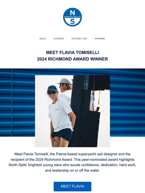 North Sails: Meet Flavia Tomiselli - The 2024 Richmond Award Winner ...
