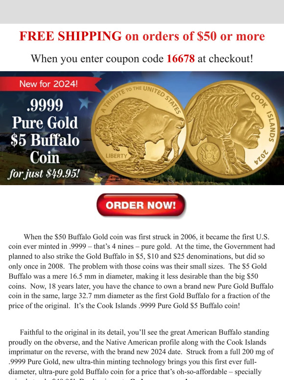 National Collector's Mint: Free Shipping! ★ NEW RELEASE: 2024 .9999 ...