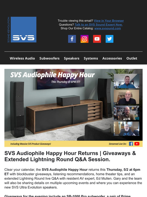 SVS: SVS Audiophile Happy Hour w/ Giveaways this Thursday & Prime ...