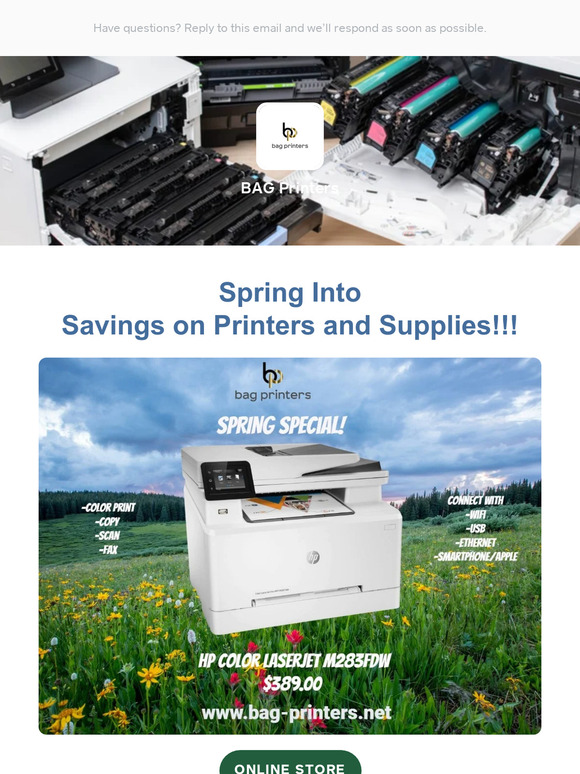 Bag Printers: Spring Specials for Printers and Copiers! | Milled