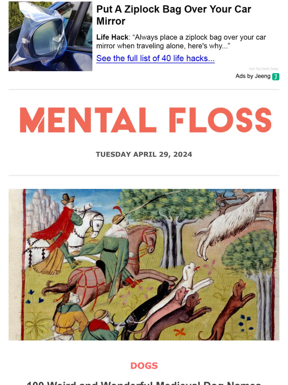 Mental Floss: 100 Weird and Wonderful Medieval Dog Names | Milled