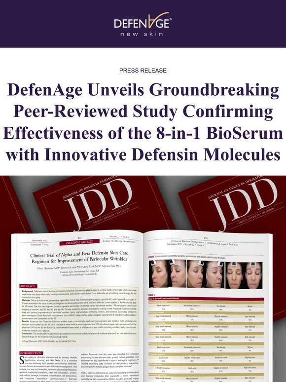 DefenAge: PRESS RELEASE: DefenAge Unveils Groundbreaking Peer-Reviewed ...