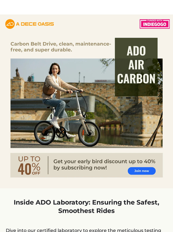 ADO E-BIKE: Air Carbon: Journey into Innovation and Safety | Milled