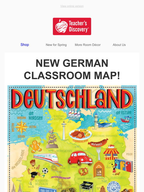 Teacher's Discovery: New Illustrated Map for Your German Classroom | Milled