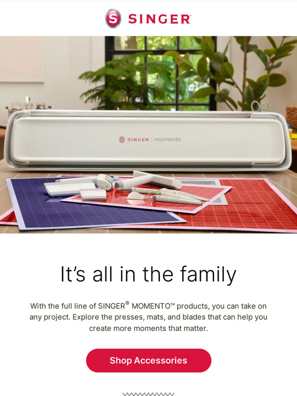 Singer: Meet the whole family of SINGER® MOMENTO™ crafting tools | Milled