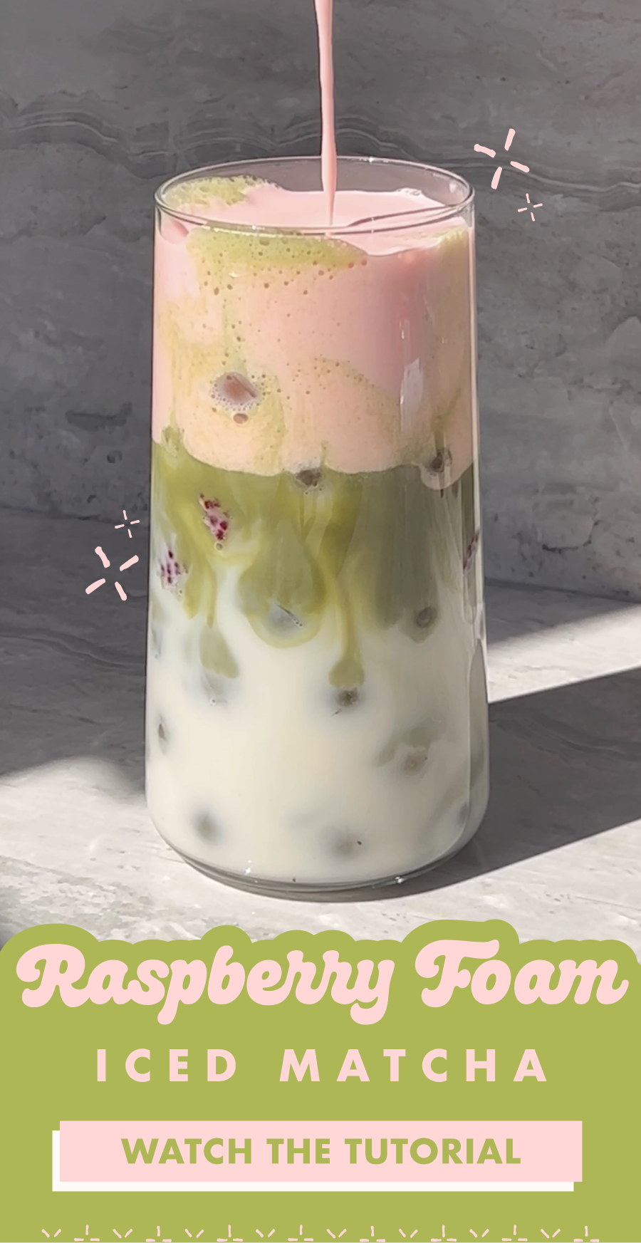 Snarky Tea: 🍵🌱 Raspberry Foam Iced Matcha Recipe! | Milled