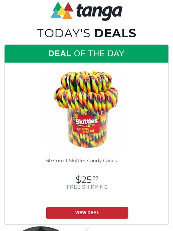 Tanga: 60 Count Skittles Candy Canes | 10FT LED Solar 360 Degrees ...