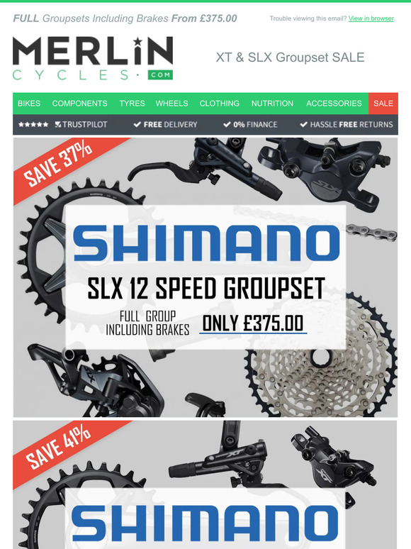 Merlin Cycles: XT & SLX Groupset SALE | Milled
