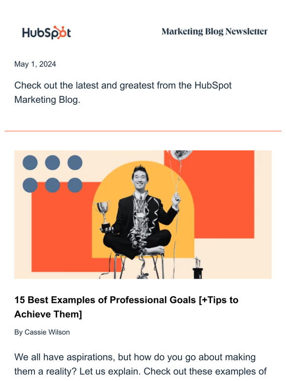 HubSpot: 15 Best Examples of Professional Goals [+Tips to Achieve Them ...