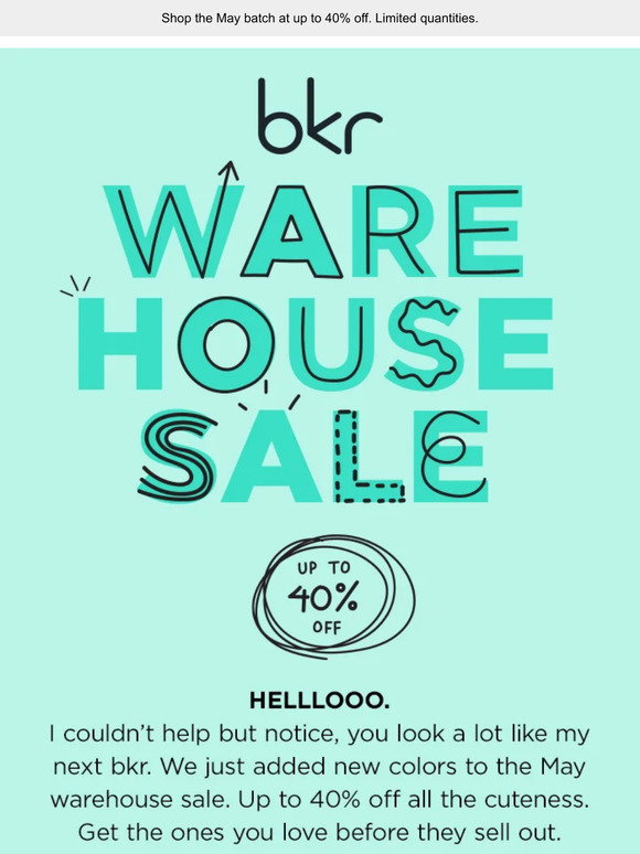 bkr: New colors added to the Warehouse Sale! | Milled