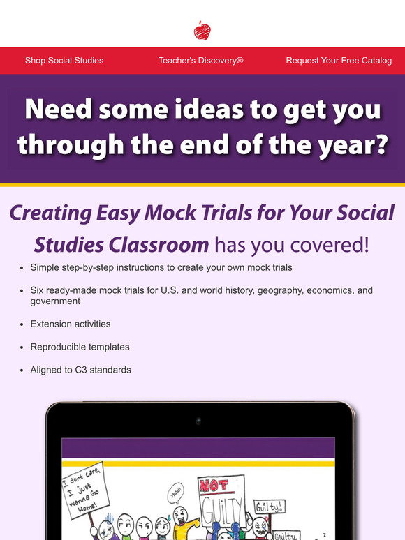 Teacher's Discovery: Social Studies Mock Trials to Get You Through the ...