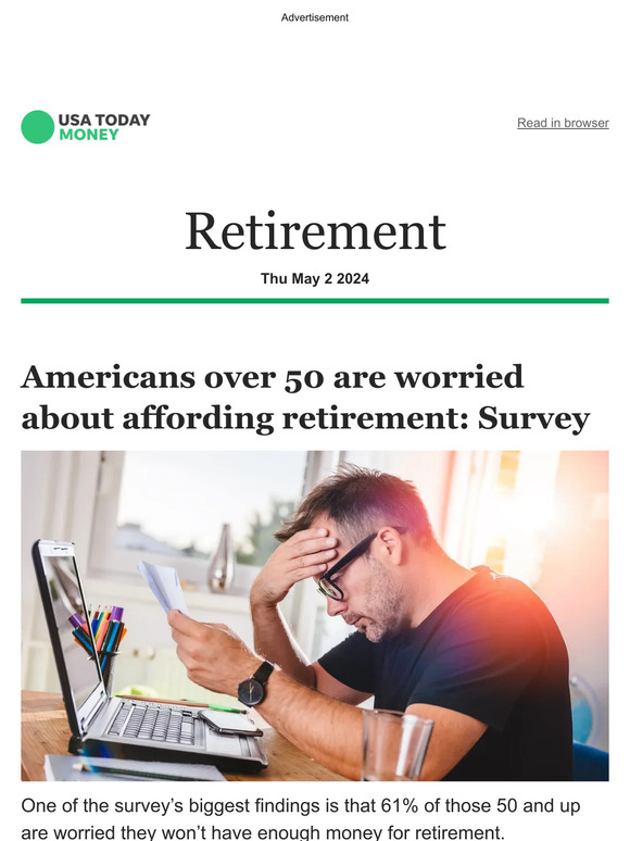 USA TODAY: Retirement: Americans over 50 are worried about affording ...