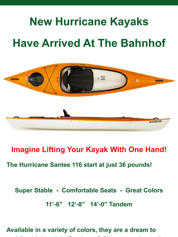 Bahnhof Sport: Time to upgrade your kayak? The New Hurricane Kayaks are ...