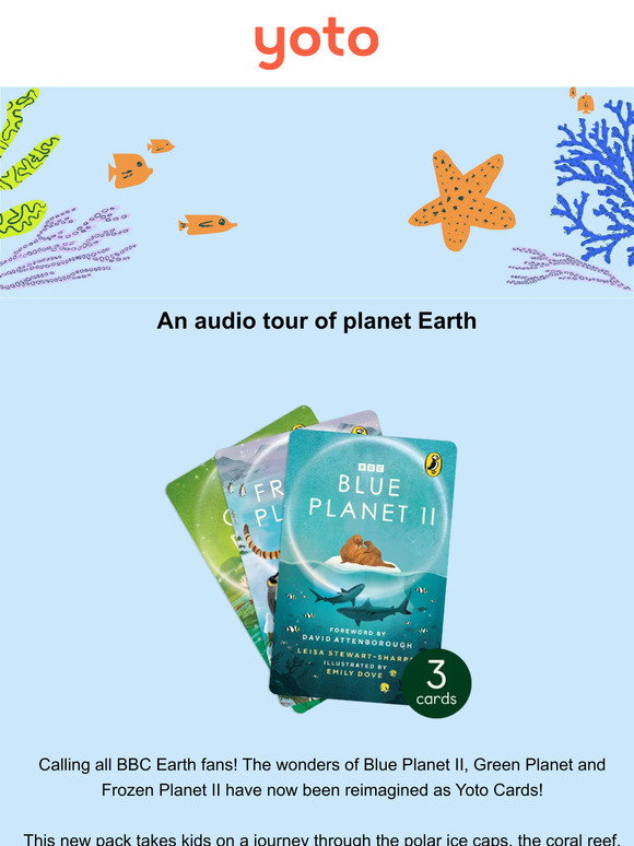 Yoto: 🌎 Explore the BBC Earth Collection Pack | Milled