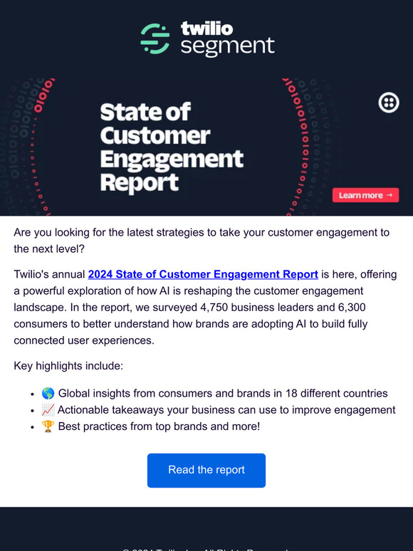 Segment: 🥁 Just in → Twilio’s 2024 State of Customer Engagement Report! | Milled