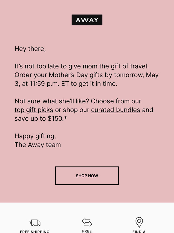 Away Email Newsletters: Shop Sales, Discounts, and Coupon Codes