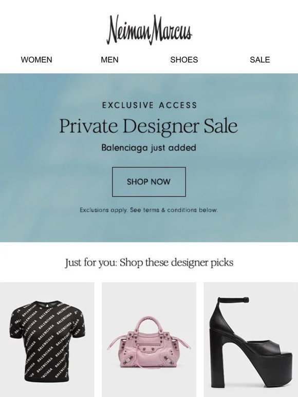 Neiman Marcus: Shop our Private Designer Sale now! | Milled
